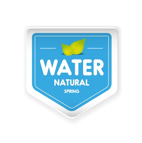 Spring water label Royalty Free Vector Image - VectorStock