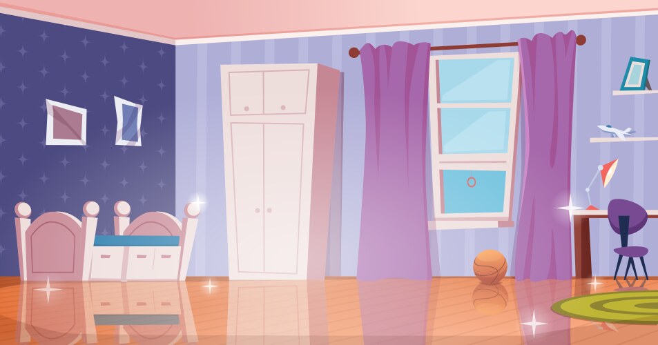 Kids Clean Bedroom Room Vector Images (over 300)