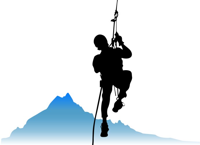 Free climbers Royalty Free Vector Image - VectorStock
