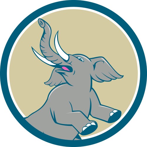 Elephant Circle Vector Images (over 1,400)