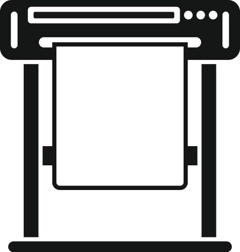 Plotter paper roll icon simple digital Royalty Free Vector