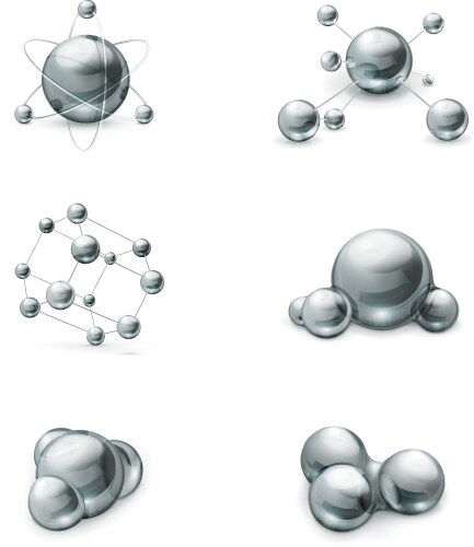 3d molecule model science Royalty Free Vector Image