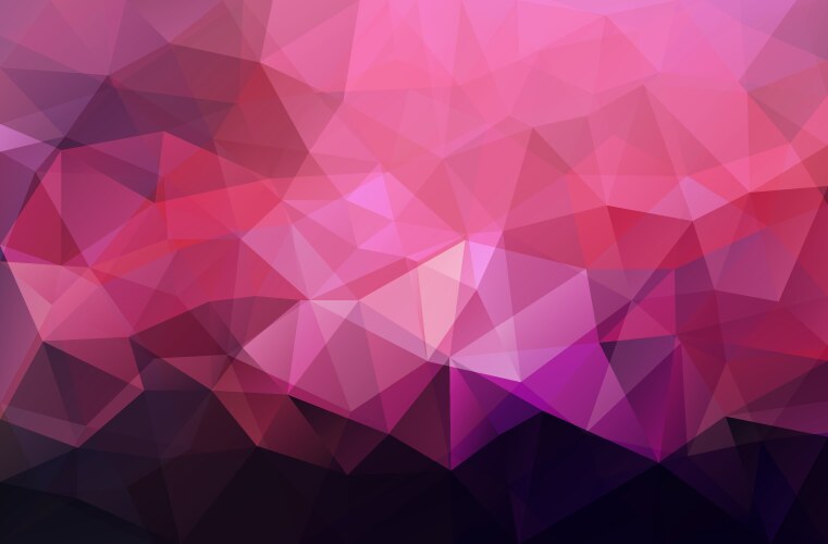 Pink yellow orange polygonal triangular pattern Vector Image