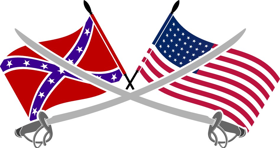 Civil War Stencil - Confederacy – Royalty-Free Vector | VectorStock