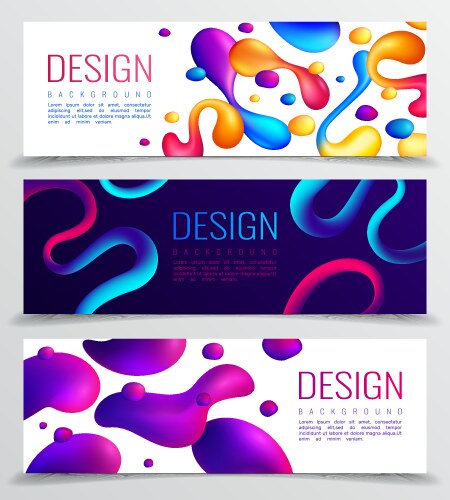 Horizontal banner set Royalty Free Vector Image