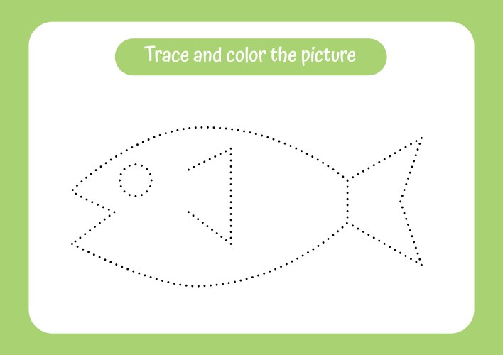 Tropical fish trace and color Royalty Free Vector Image