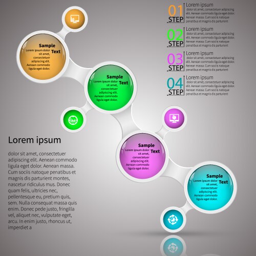 Simple infographic report template Royalty Free Vector Image