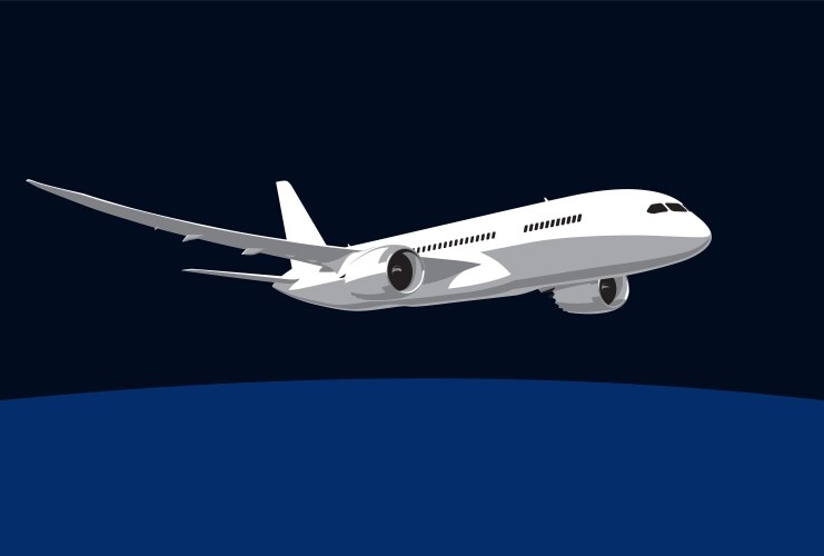 Boeing-787 Royalty Free Vector Image - VectorStock