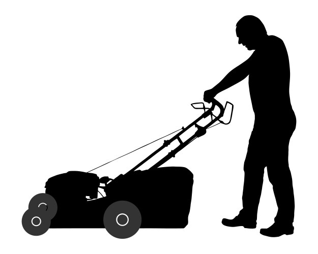 Lawn Mowing Black and White Vector Images (over 360)