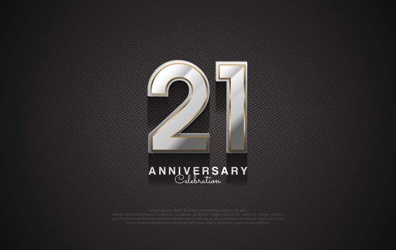 Number 21 design for anniversary celebration Vector Image