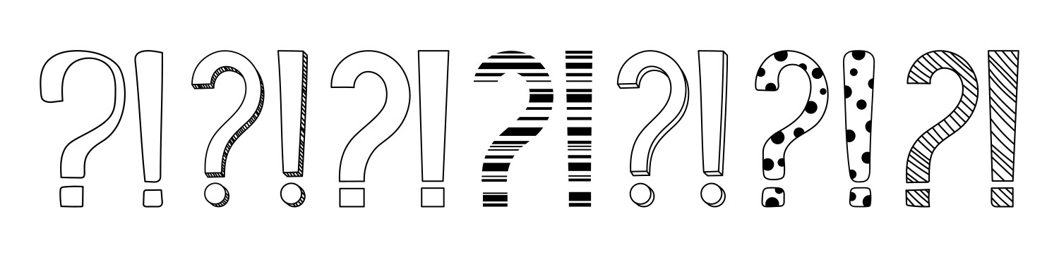 Doodle question mark hand drawn sketch Royalty Free Vector