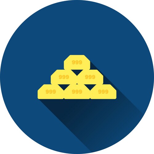 Gold bullion icon Royalty Free Vector Image - VectorStock