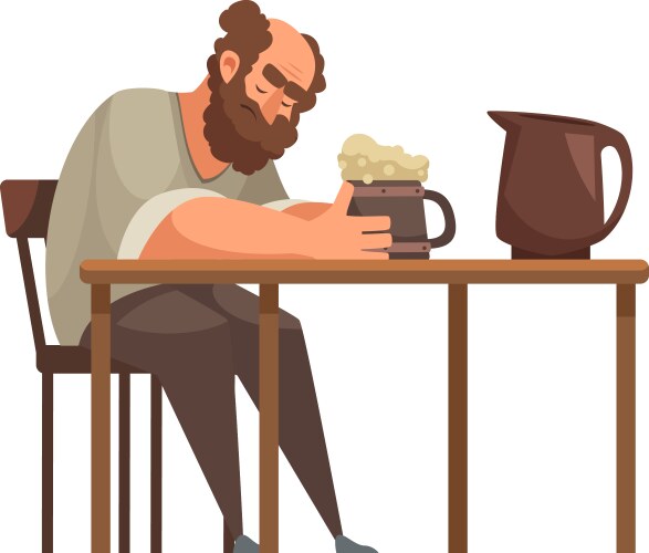 Medieval baker man Royalty Free Vector Image - VectorStock