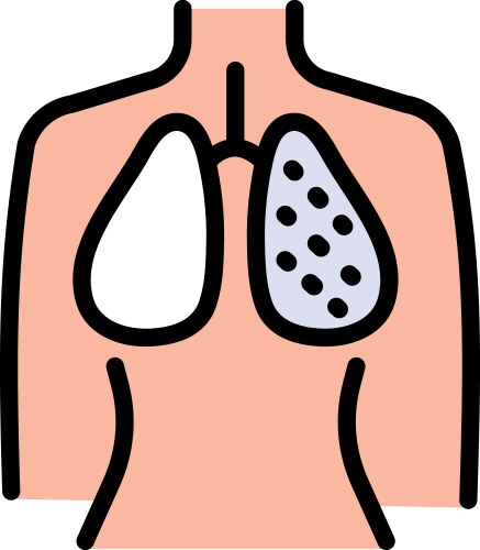 Respiratory system symbol human body with lungs Vector Image
