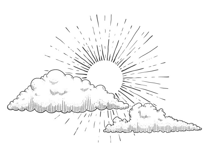 Retro clouds Royalty Free Vector Image - VectorStock