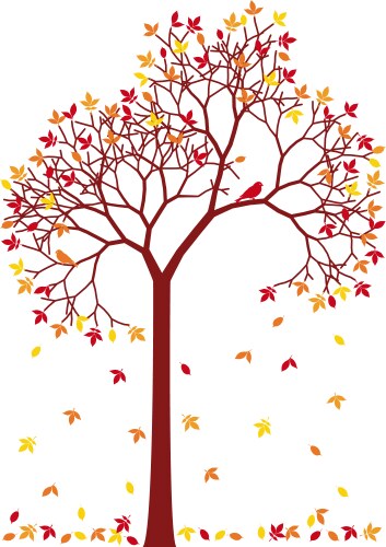 Autumn tree Royalty Free Vector Image - VectorStock