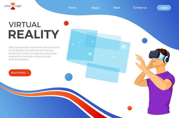 Augmented and virtual reality in everyday life 3d Vector Image