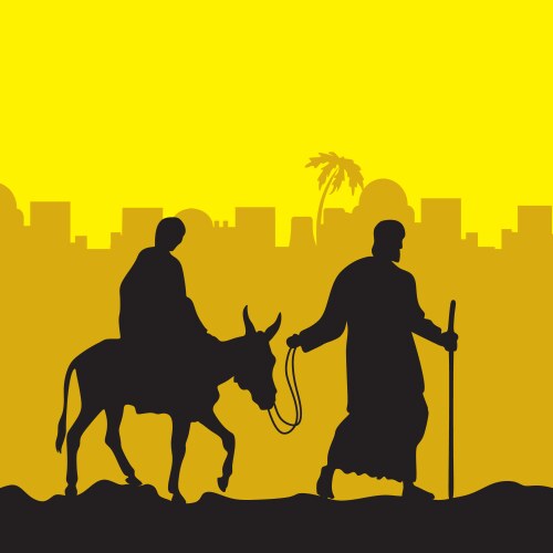 Jesus comes to jerusalem as king Royalty Free Vector Image