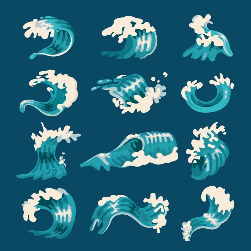 Dolphine splash water Royalty Free Vector Image