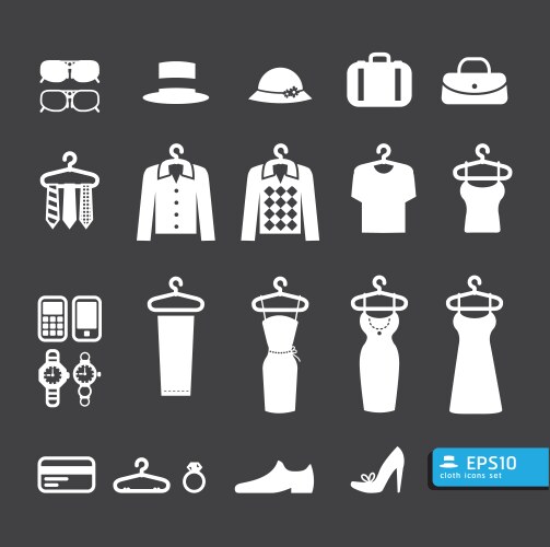 Clothing icons Royalty Free Vector Image - VectorStock