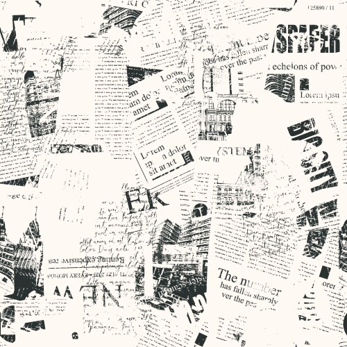 Newspaper Collage Seamless Vector Images (over 370)
