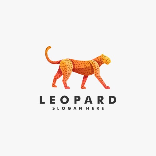 Cute cheetah leopard cartoon logo icon Royalty Free Vector