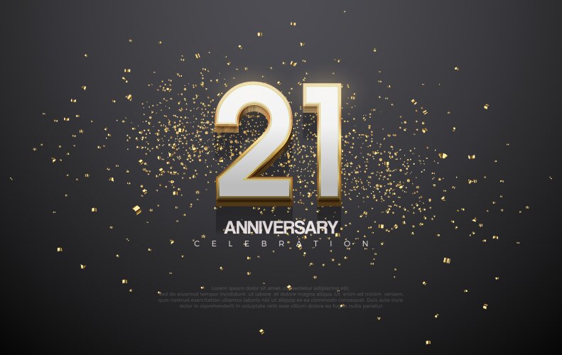 Classic number 21 for anniversary celebrations Vector Image