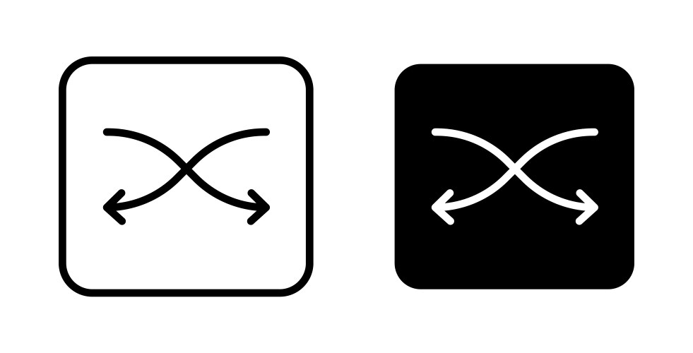 Shuffle icon Royalty Free Vector Image - VectorStock