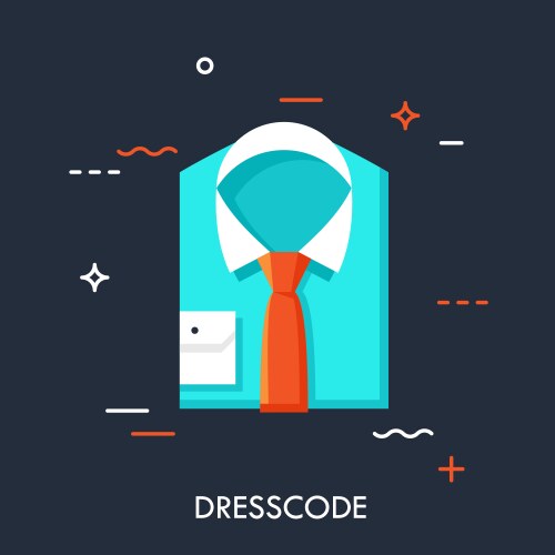 Follow dress code concept icon Royalty Free Vector Image