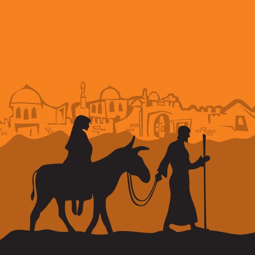 Jesus comes to jerusalem as king Royalty Free Vector Image