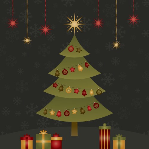 Flat christmas parol Royalty Free Vector Image