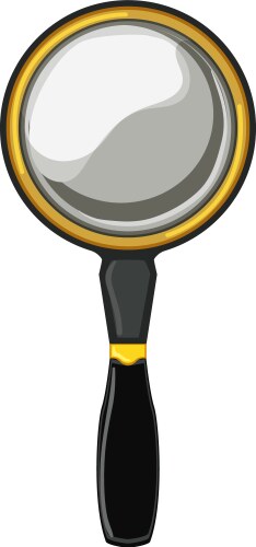 Optical magnifying glass cartoon Royalty Free Vector Image