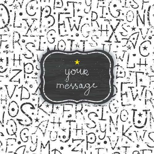 Colorful alphabet letters horizontal border Vector Image