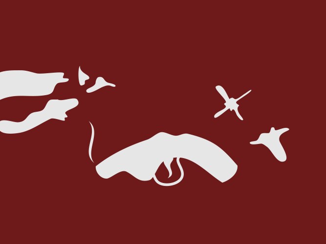 Flat design murder Royalty Free Vector Image - VectorStock