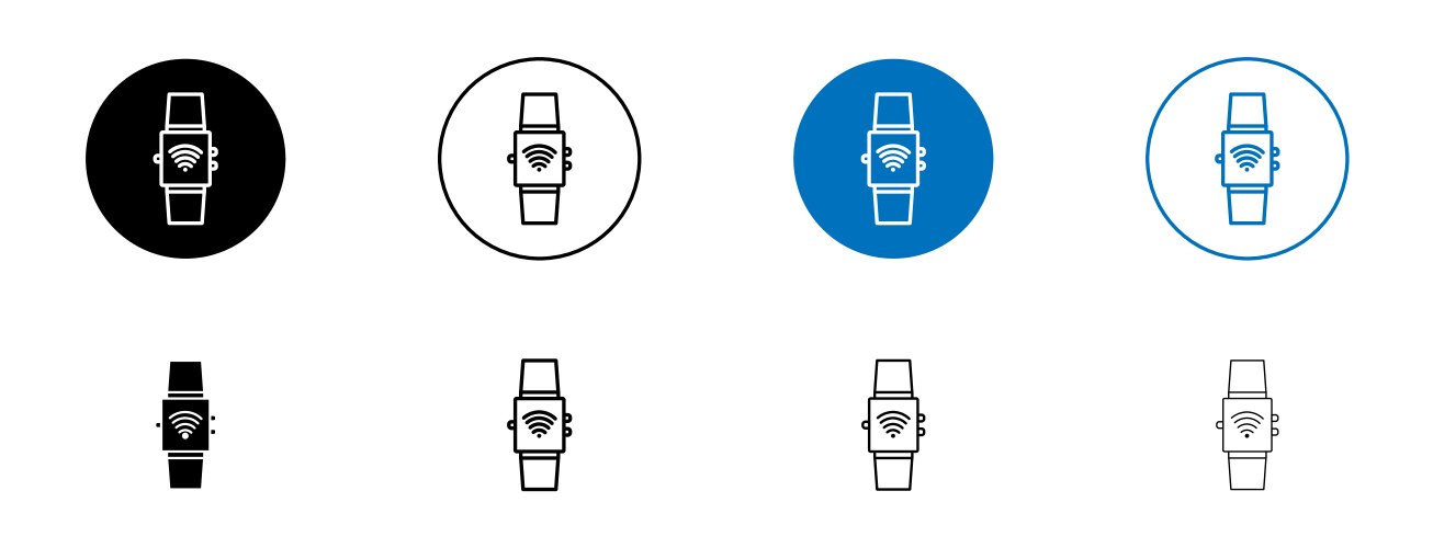 Smartwatch icon set Royalty Free Vector Image - VectorStock
