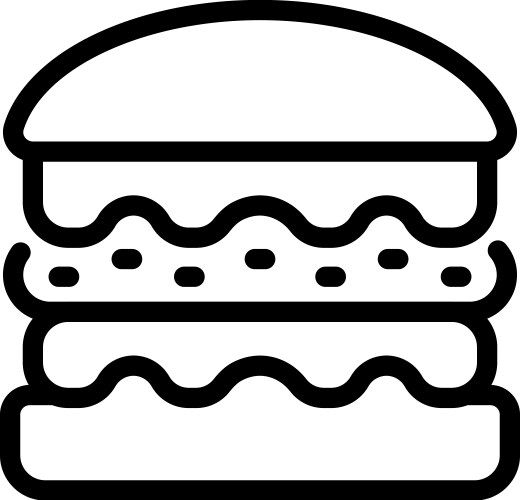 A simple burger icon Royalty Free Vector Image