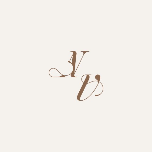 Initial monogram logo wedding concept design Vector Image