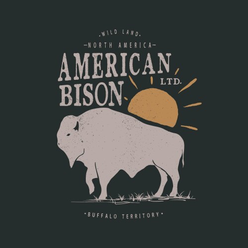 Bison logo Royalty Free Vector Image - VectorStock