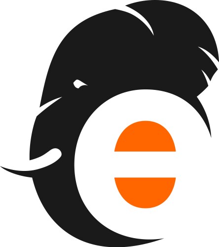 Elephant infinity logo Royalty Free Vector Image