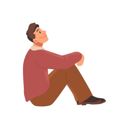 Top View Man Sitting Vector Images (over 1,000)