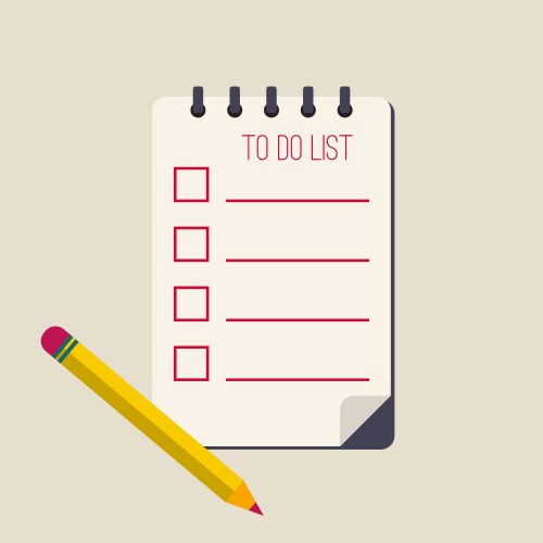 Red pen and notepad icon Royalty Free Vector Image