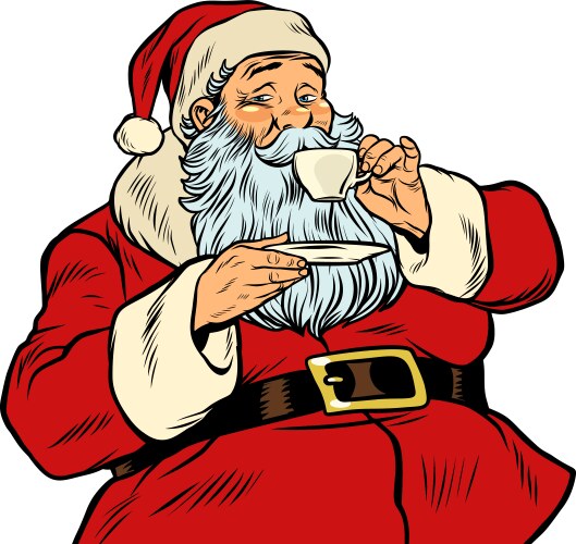 A girl drinking tea Royalty Free Vector Image - VectorStock