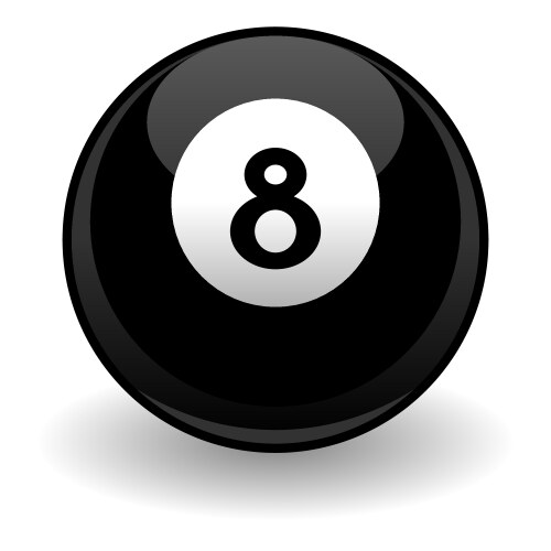 Magic 8 ball eight isolated Royalty Free Vector Image