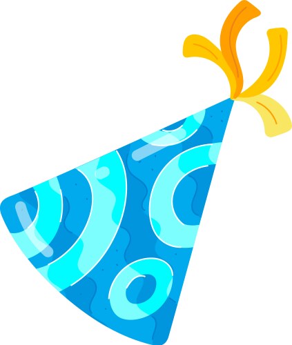 Birthday hats flat stickers Royalty Free Vector Image