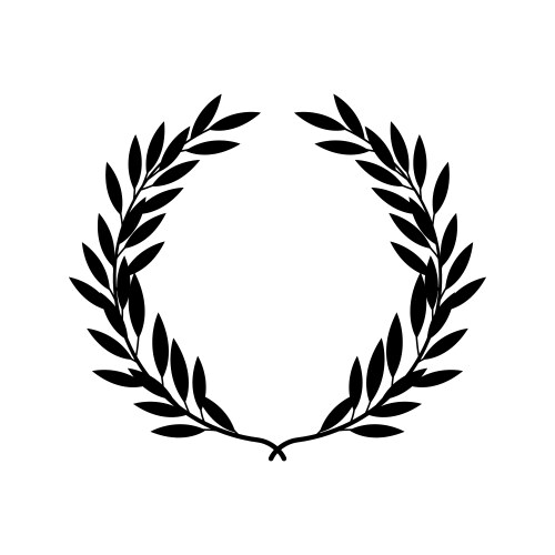 Golden circular laurel or olive greek wreath Vector Image