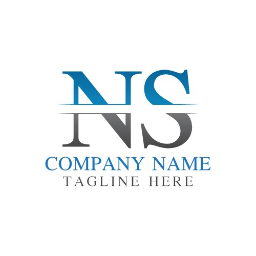 Initial monogram letter ns logo design template Vector Image
