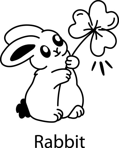 Cute rabbit Royalty Free Vector Image - VectorStock