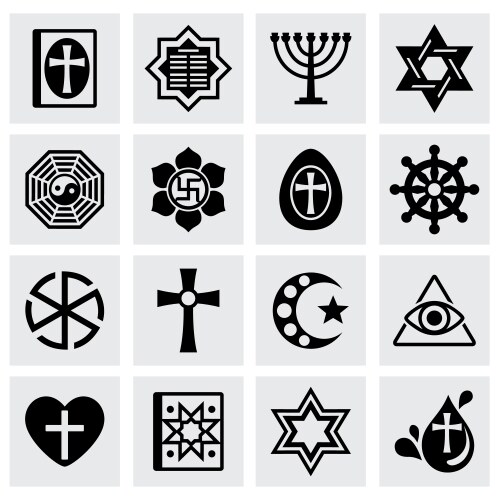 Religion characters set Royalty Free Vector Image