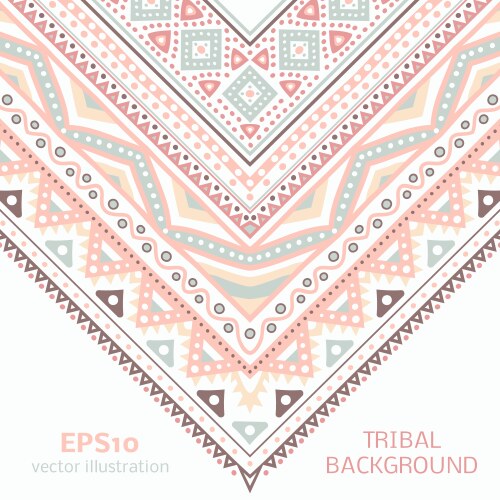 Tribal ethnic corner pattern Royalty Free Vector Image