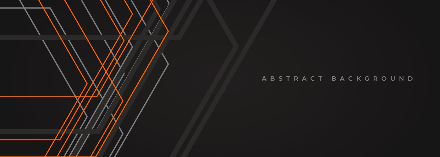 Abstract blue triangles shape and lines on black Vector Image